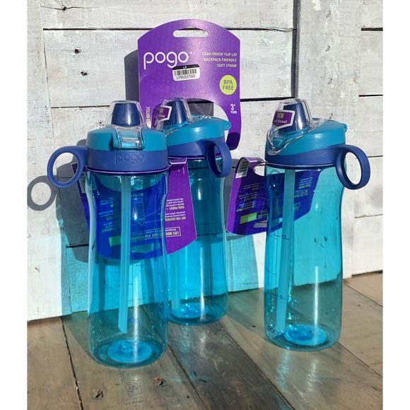 Pogo | Kitchen | Set Of 3 Pogo Bpafree Water Bottle 8oz New | Poshmark